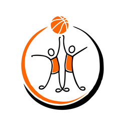 Stickman dribbling football logo sign Royalty Free Vector