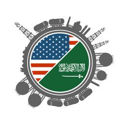 Saudi arabia oil industry concept Royalty Free Vector Image