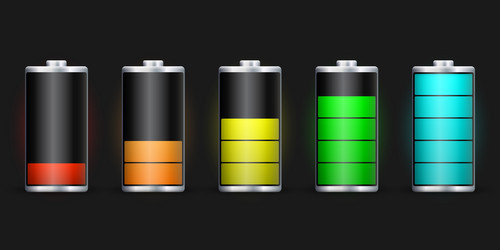 Battery charge signs Royalty Free Vector Image