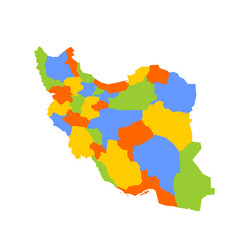 Iran political map of administrative divisions Vector Image