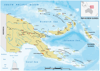 Map of the oceanic island state solomon Royalty Free Vector