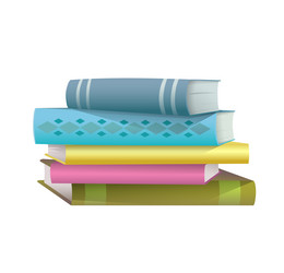 Cartoon Stack of Books Vector Images (over 7,600)