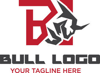 Fast bull power logo designs Royalty Free Vector Image