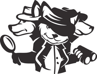 Male and female private detectives and inspectors Vector Image