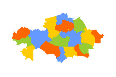 Kazakhstan political map of administrative Vector Image