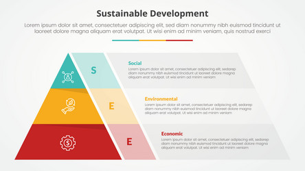 See sustainable development infographic concept Vector Image