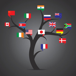 World country flag icon Royalty Free Vector Image
