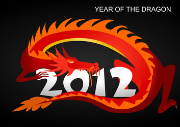 2012 year of dragon Royalty Free Vector Image - VectorStock