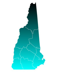 Map of the us state new hampshire Royalty Free Vector Image
