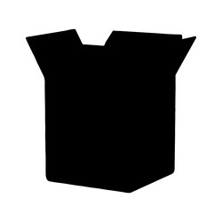 Cardboard box hand drawn silhouette icon Vector Image