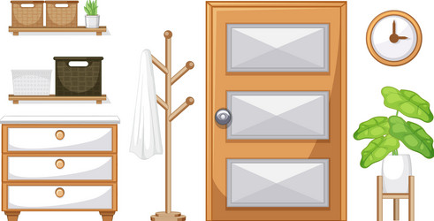 Interior design dressing room Royalty Free Vector Image