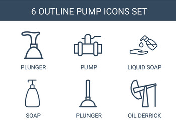 12 pump icons Royalty Free Vector Image - VectorStock