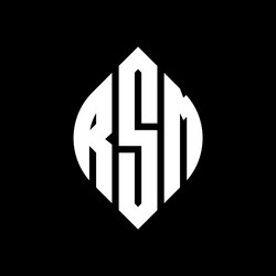 Rsm logo letter design Royalty Free Vector Image