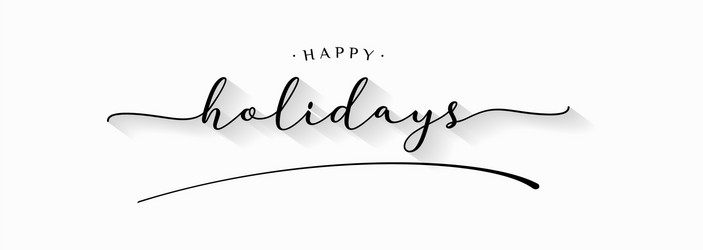 Happy holidays handwriting lettering calligraphy Vector Image