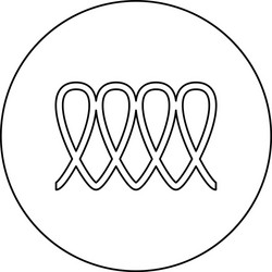 Induction cooking spiral electrical heat symbol Vector Image