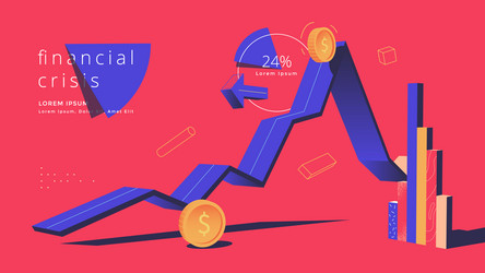 Circle diagram financial report chart Royalty Free Vector