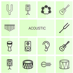 Acoustic icons Royalty Free Vector Image - VectorStock
