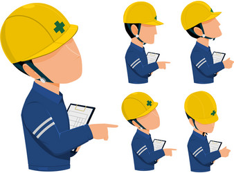 Engineer write on writing pad Royalty Free Vector Image