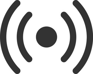 Flat line wifi wireless internet signal icon Vector Image