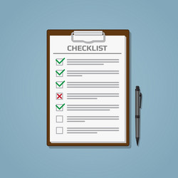 Inventory management with checklist cloud storage Vector Image