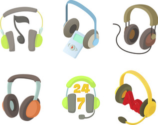 Headset icon cartoon style Royalty Free Vector Image