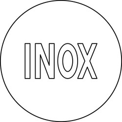 Inox inscription symbol type cooking surfaces Vector Image