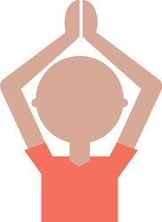 Man with arms up Royalty Free Vector Image - VectorStock