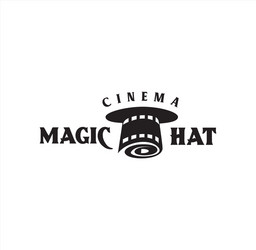 Magic pencil logo shape pencil and hat Royalty Free Vector