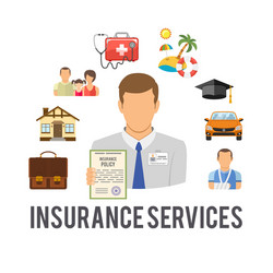 Insurance protection services design template Vector Image