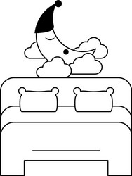 Sleep and rest cartoons Royalty Free Vector Image