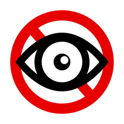 Please do not look here Royalty Free Vector Image