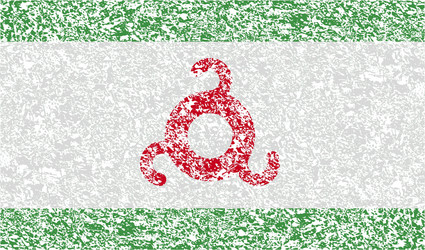 Flag of ingushetia with old texture Royalty Free Vector