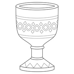 Kwanzaa unity cup coloring page for kids Vector Image