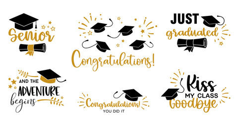 Just graduated graduation congratulations Vector Image