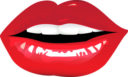 Red lip sexy lips drawing doodle art Royalty Free Vector