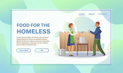 Volunteers donate help to homeless and needy Vector Image