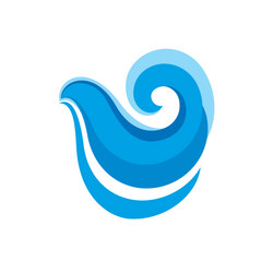Wave icon on white background Royalty Free Vector Image