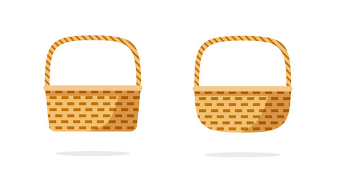 Farm basket icon flat style Royalty Free Vector Image