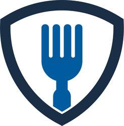 Food guard logo template shield logo designs Vector Image