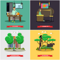 Good and bad habits poster Royalty Free Vector Image