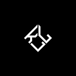 Kll letter logo design on black background Vector Image