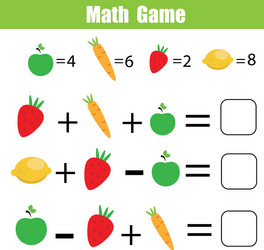 Counting educational children game kids activity Vector Image
