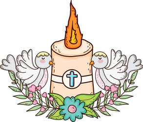 Baptismal Baptism Candle Vector Images (over 150)