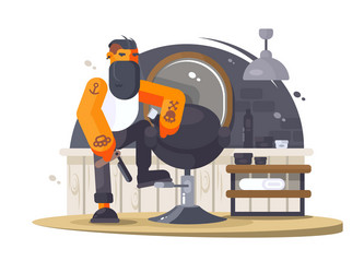 Barber machine Royalty Free Vector Image - VectorStock