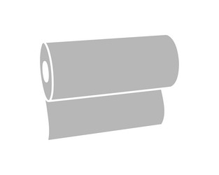 Textile roll icon paper tube design for kitchen Vector Image