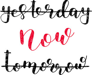 Now lettering concept sign on white Royalty Free Vector