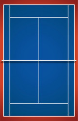 Aerial view of badminton court Royalty Free Vector Image