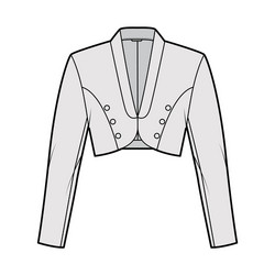 Bolero jacket technical fashion Royalty Free Vector Image
