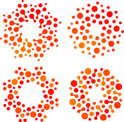 Isolated abstract round shape orange color logo Vector Image
