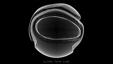 Ultra thin line fluid geometry dynamic Royalty Free Vector